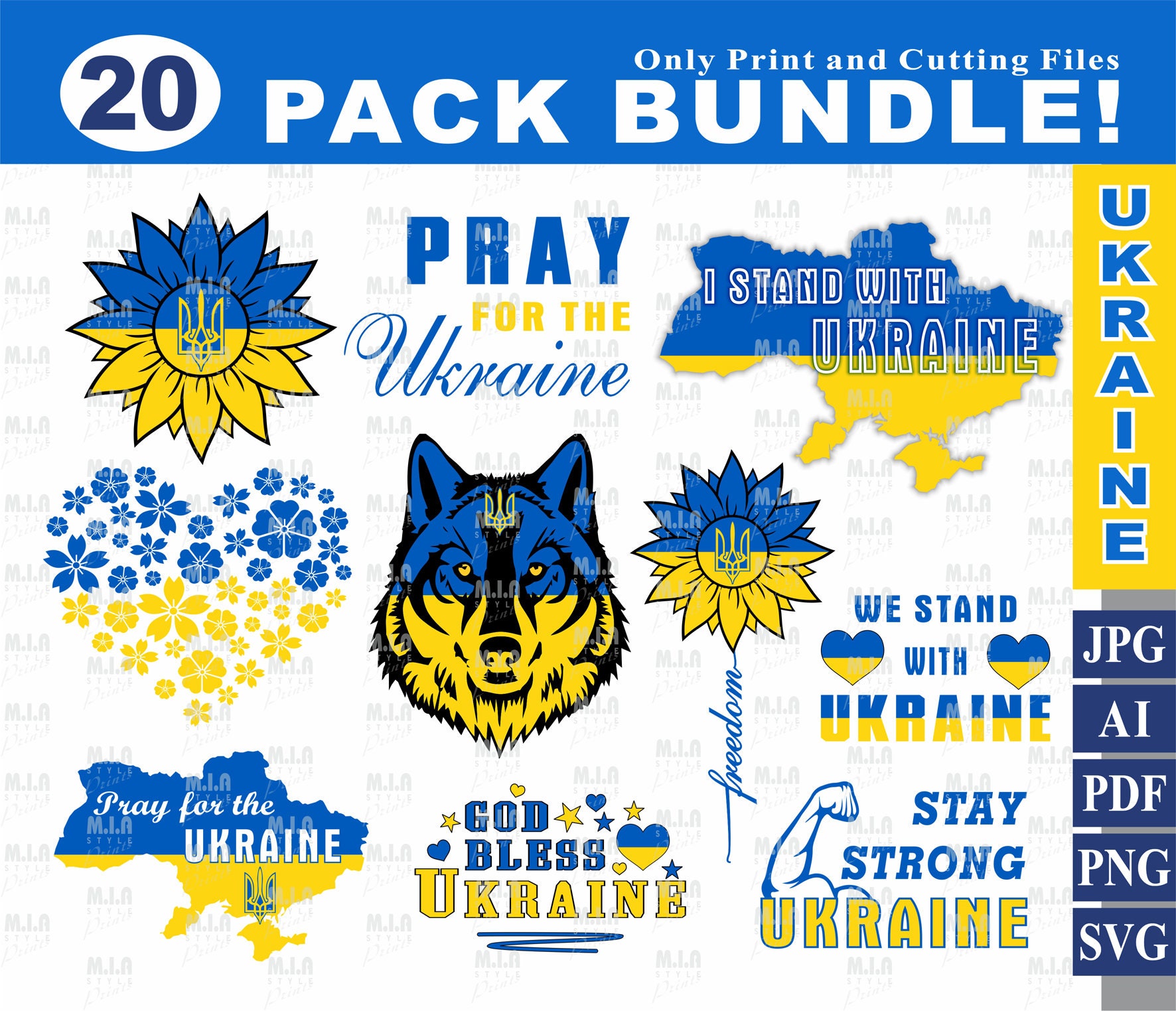 Ukraine SVG Bundle, Stand With Ukraine, Peace Love SVG, Stop War Svg ...