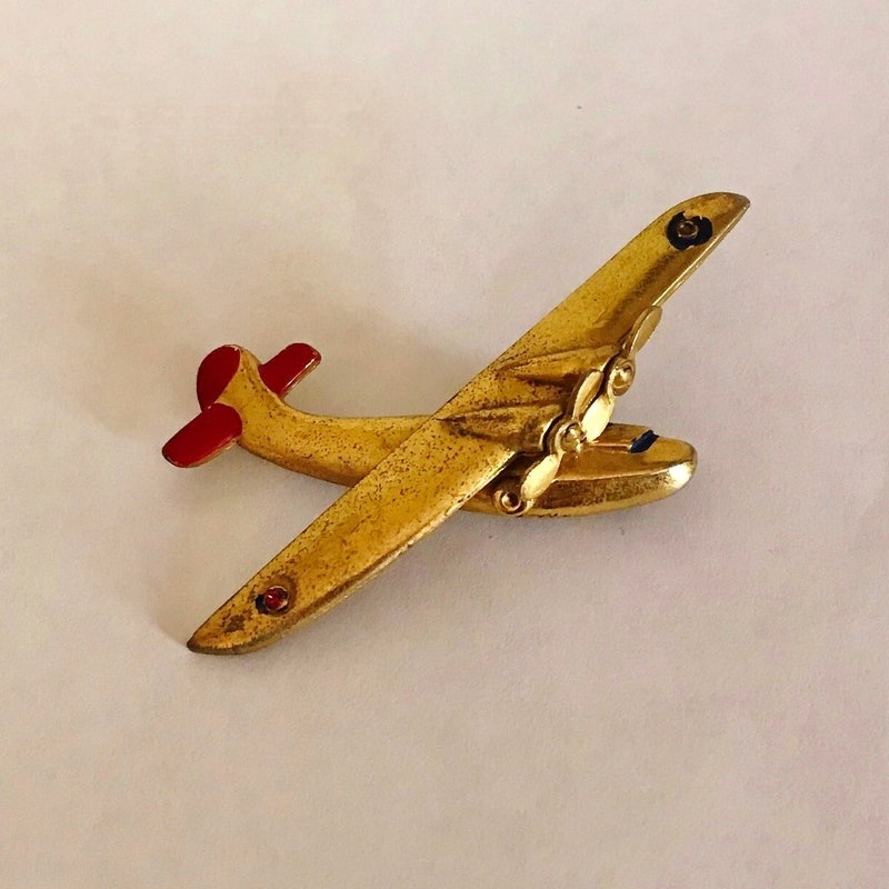 Plane Brooch - Etsy