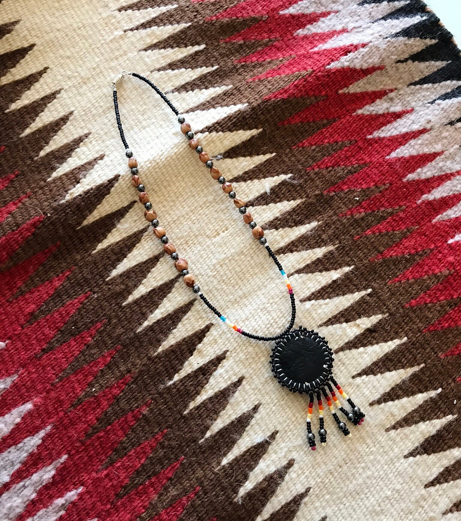 NAVAJO Ghost BEAD Necklace, Vintage Native American Indian Jewelry ...