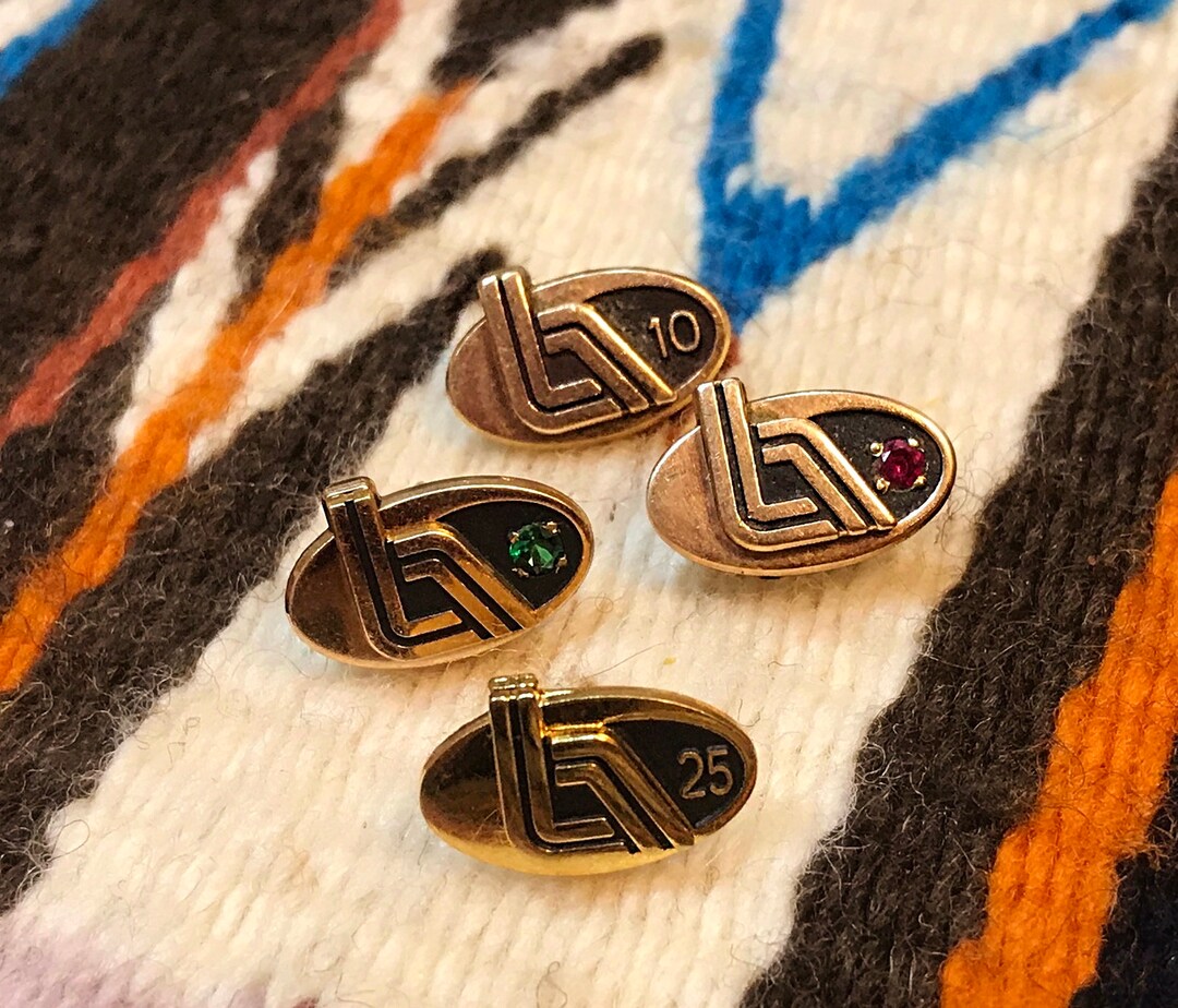 EMPLOYEE Service Award PIN, 4 Pin Set, Vintage Company Logo Pin, Tie ...