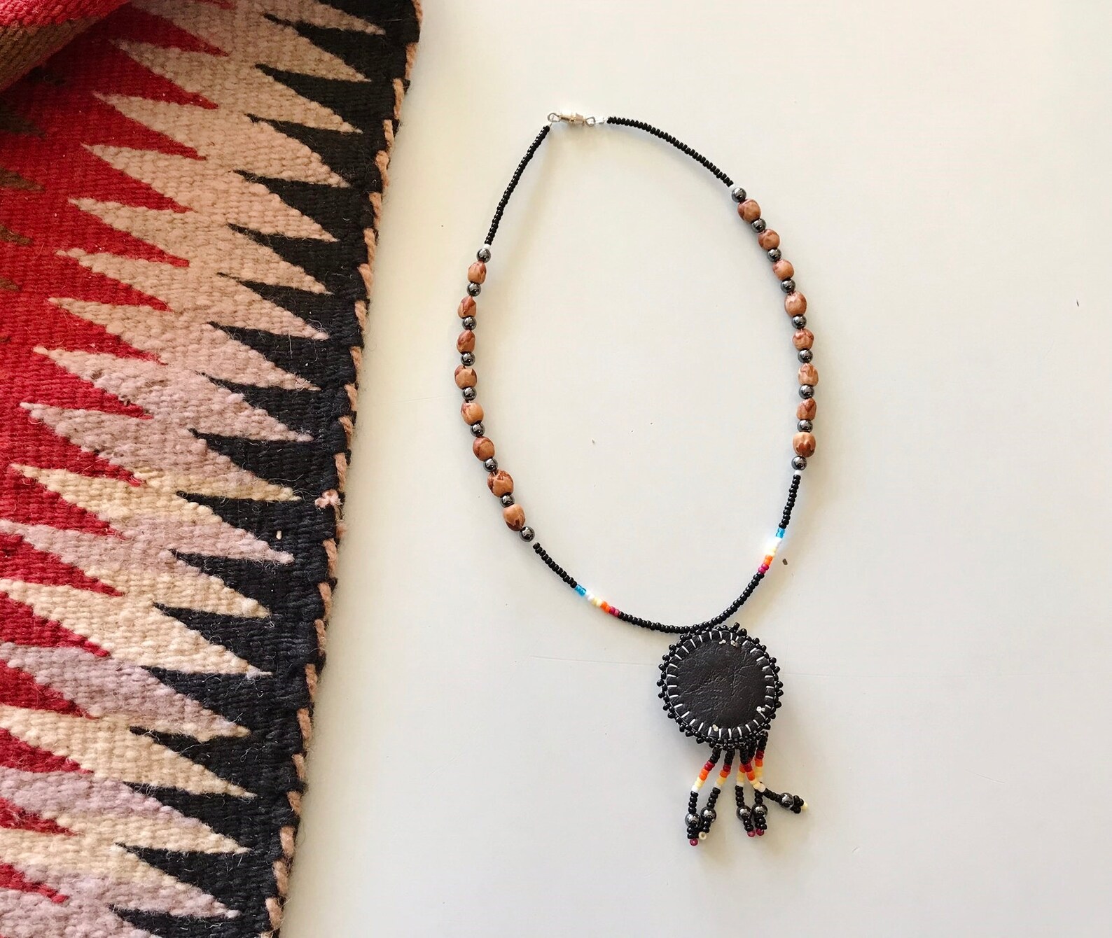 NAVAJO Ghost BEAD Necklace, Vintage Native American Indian Jewelry ...