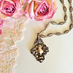 Victorian Sterling DANCE CARD Pendant, William B. Kerr, Antique Silver ...