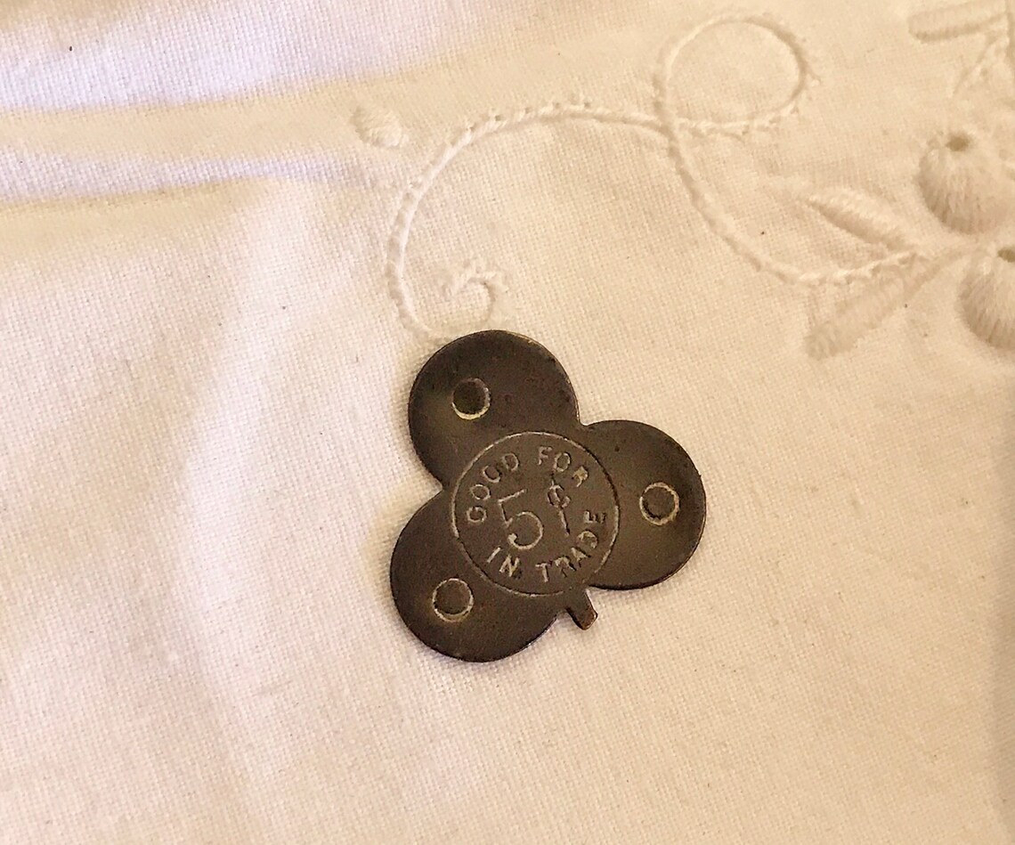 Antique SHAMROCK 5 Cent TOKEN H&H. H. Rice Maker Dayton - Etsy