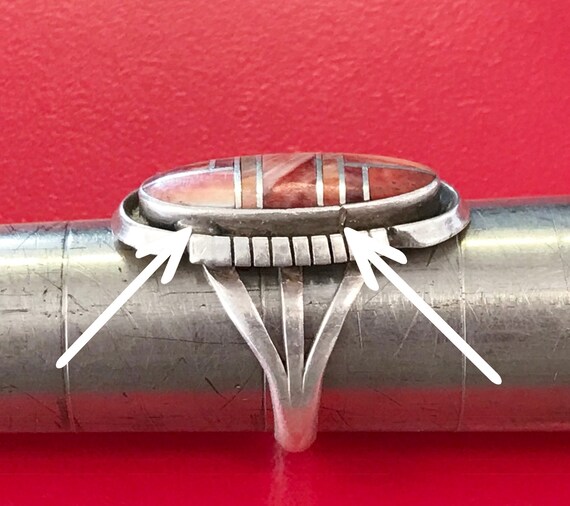 ZUNI SPiNY OYSTER RiNG, STeRLing Shadow Box SeTTing, … - Gem
