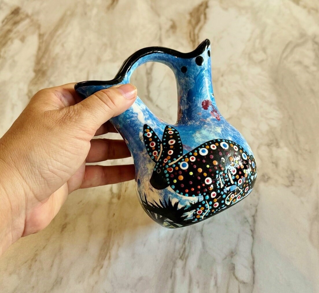 WEDDING Rabbit VASE by MANA, Native American Indian Pottery, Hand ...