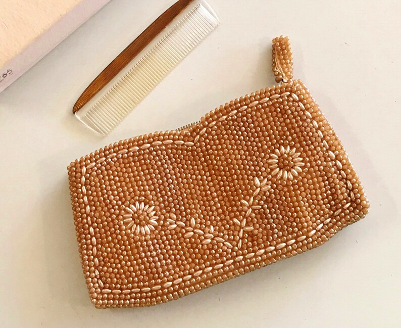 BEADED PEARL PURSE, Baronet Fifth Avenue, Vintage Evening Bag Clutch ...