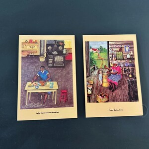 QUEENA STOVALL POSTCARDS, by Folk Art America, Vintage 1975, Black ...