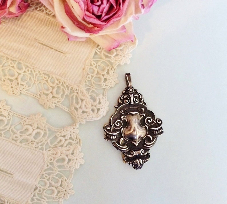 Victorian Sterling DANCE CARD Pendant, William B. Kerr, Antique Silver ...