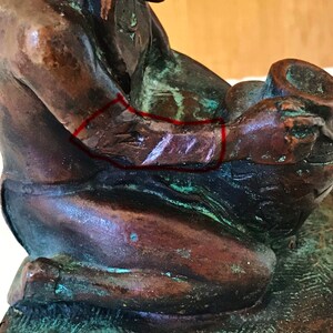 COPPER PLASTER INDIAN Statue, Antique Native American Indian Sculpture ...