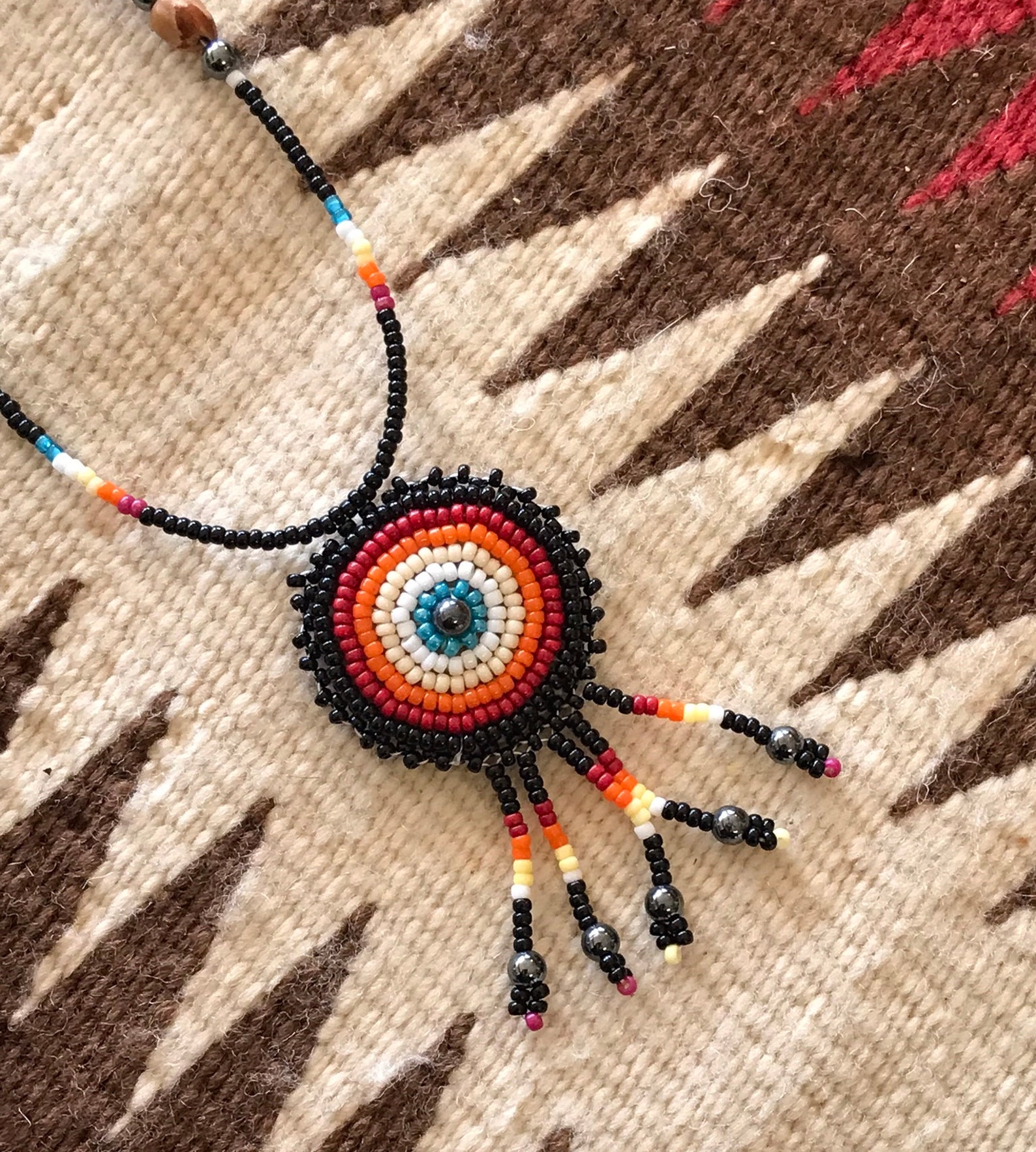 NAVAJO Ghost BEAD Necklace, Vintage Native American Indian Jewelry ...
