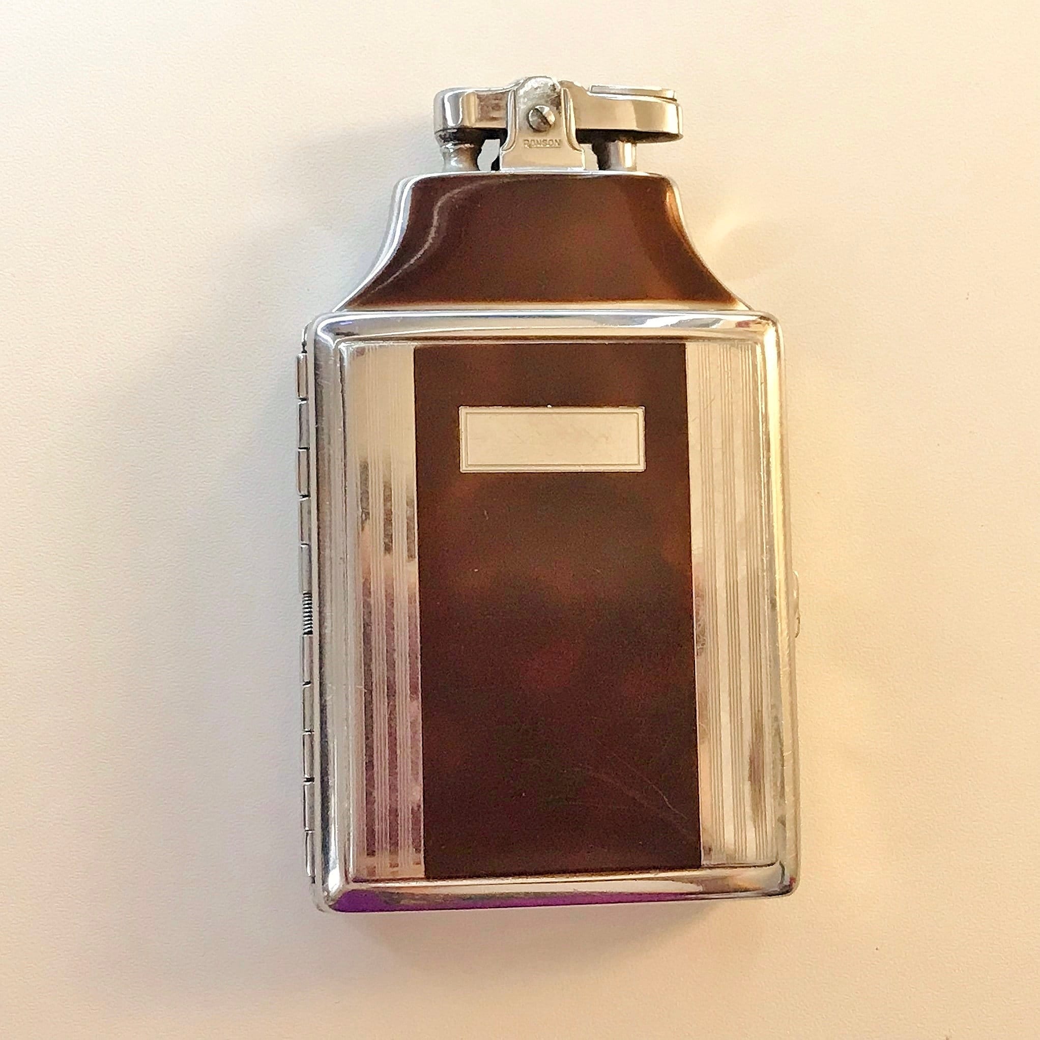 RONSON Cigarette CASE RONSON, Vintage Mastercase by Ronson, Silver ...