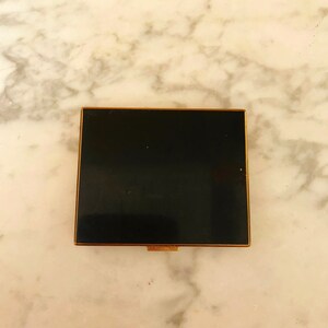 ELGIN AMERICAN COMPACT, Vintage Black and Gold Compact, Rouge and ...