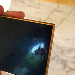 ELGIN AMERICAN COMPACT, Vintage Black and Gold Compact, Rouge and ...