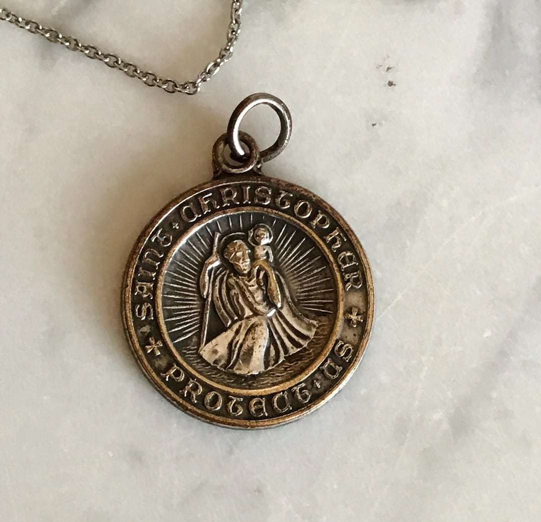 VIETNAM War Bishop Choi Pendant, Vintage St. Christopher Medal ...