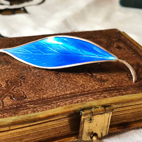 Sterling Leaf Pin - Etsy