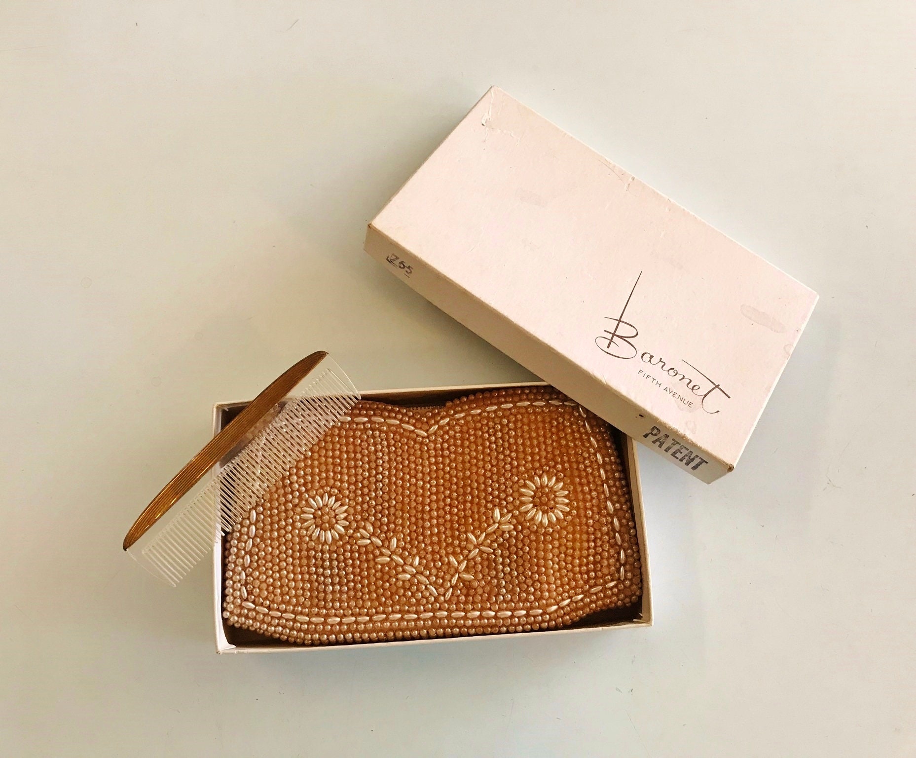 BEADED PEARL PURSE, Baronet Fifth Avenue, Vintage Evening Bag Clutch ...