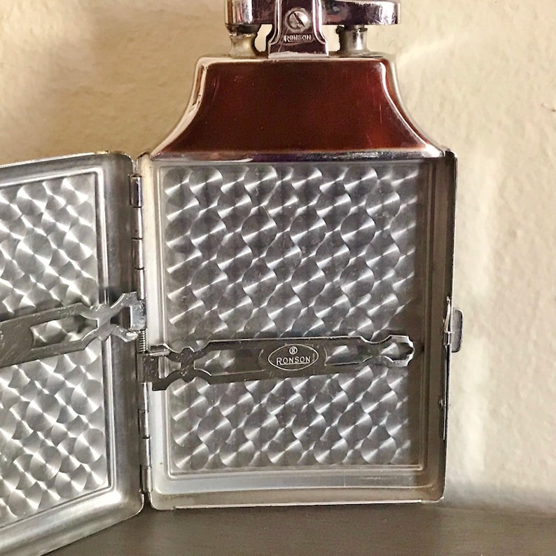 RONSON Cigarette CASE RONSON, Vintage Mastercase by Ronson, Silver ...