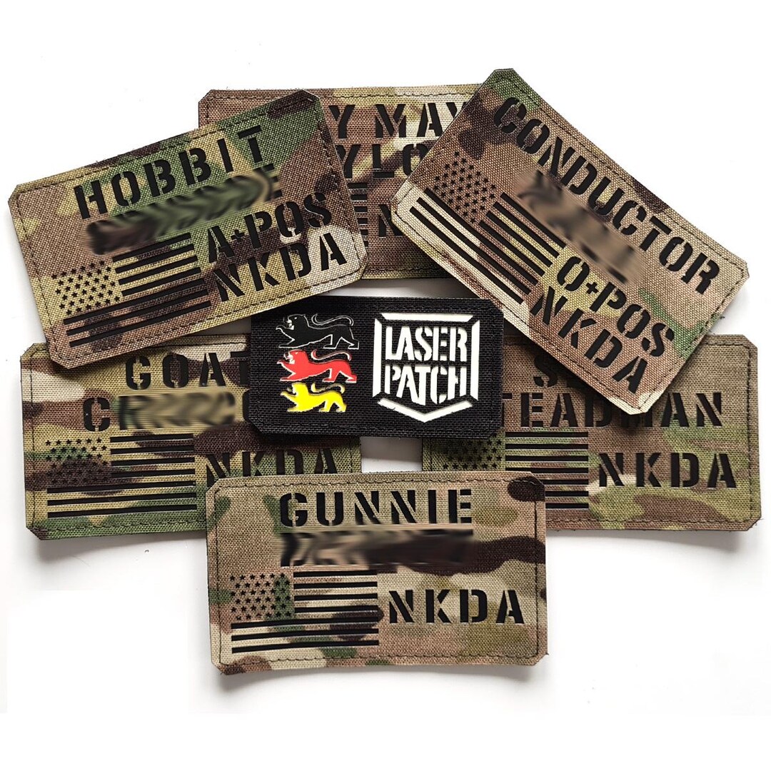 Embroidered Patch | Your Text | Back Patch 7"x2,7" | Lasercut Cordura Custom With Velcro - Etsy