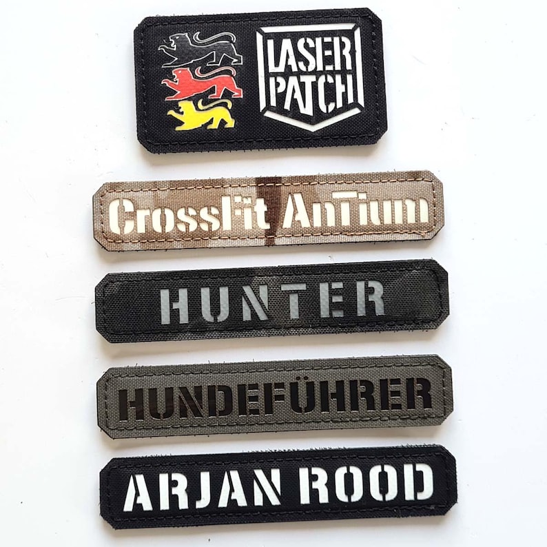 Your Custom Name Patch 1″x5″ | Name Tag | Laser Patch With Hook - Etsy