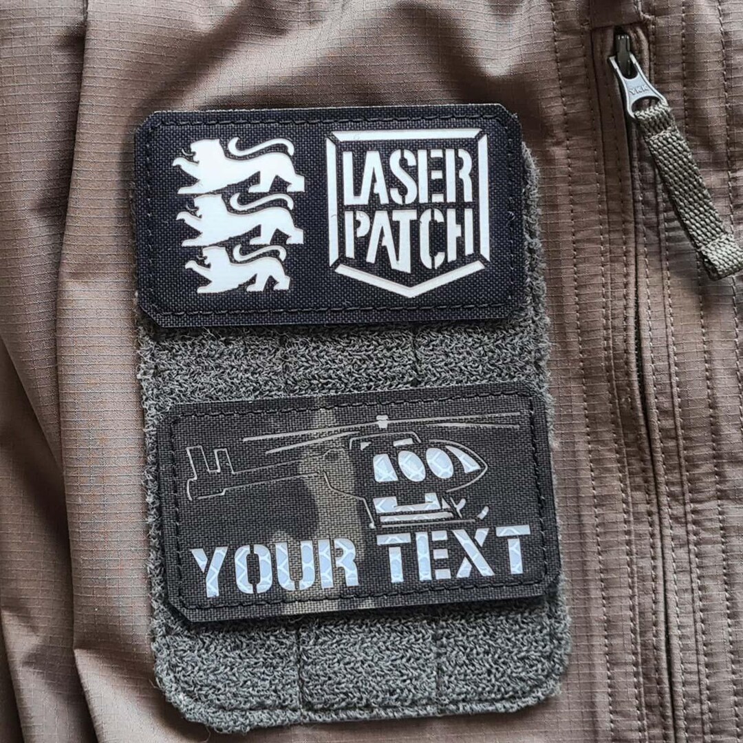 Helicopter MD 500 Your Name 3.5"x2" Callsign Laser Cut Cordura Patch ...