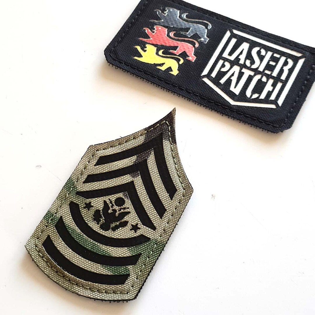 US Army Enlisted Rank Insignia Sergeant Major Badge Laser Cut Cordura ...