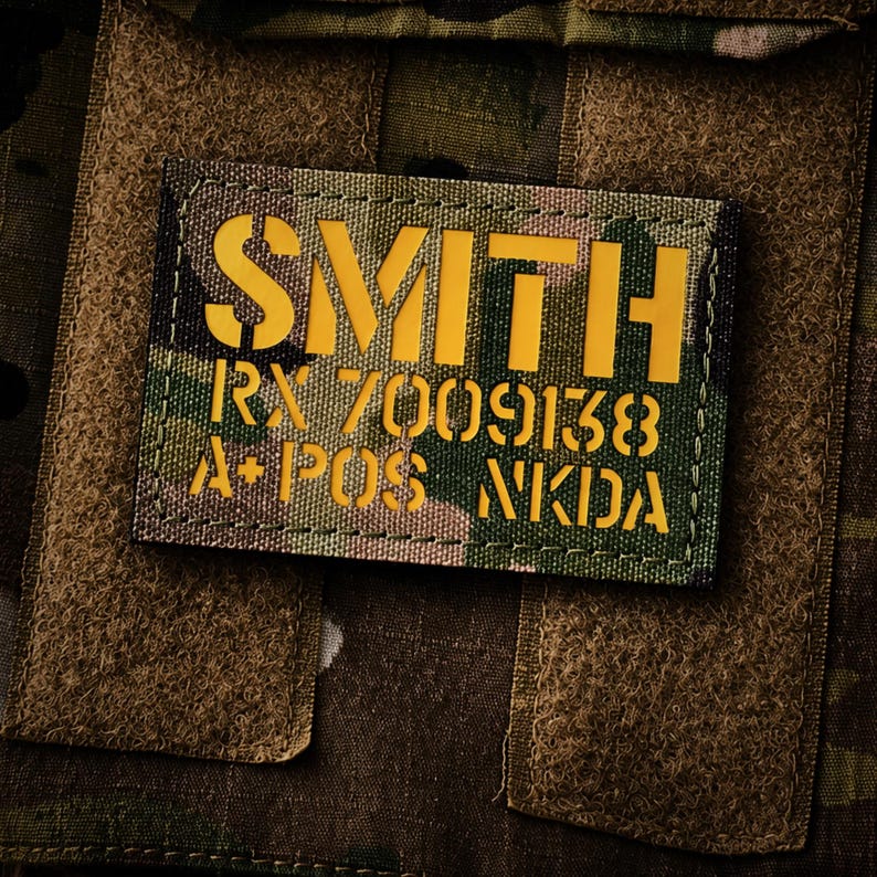 Custom Name Patch 3x2 Inch | Tactical Callsign Patch | Laser Cut Patch ...