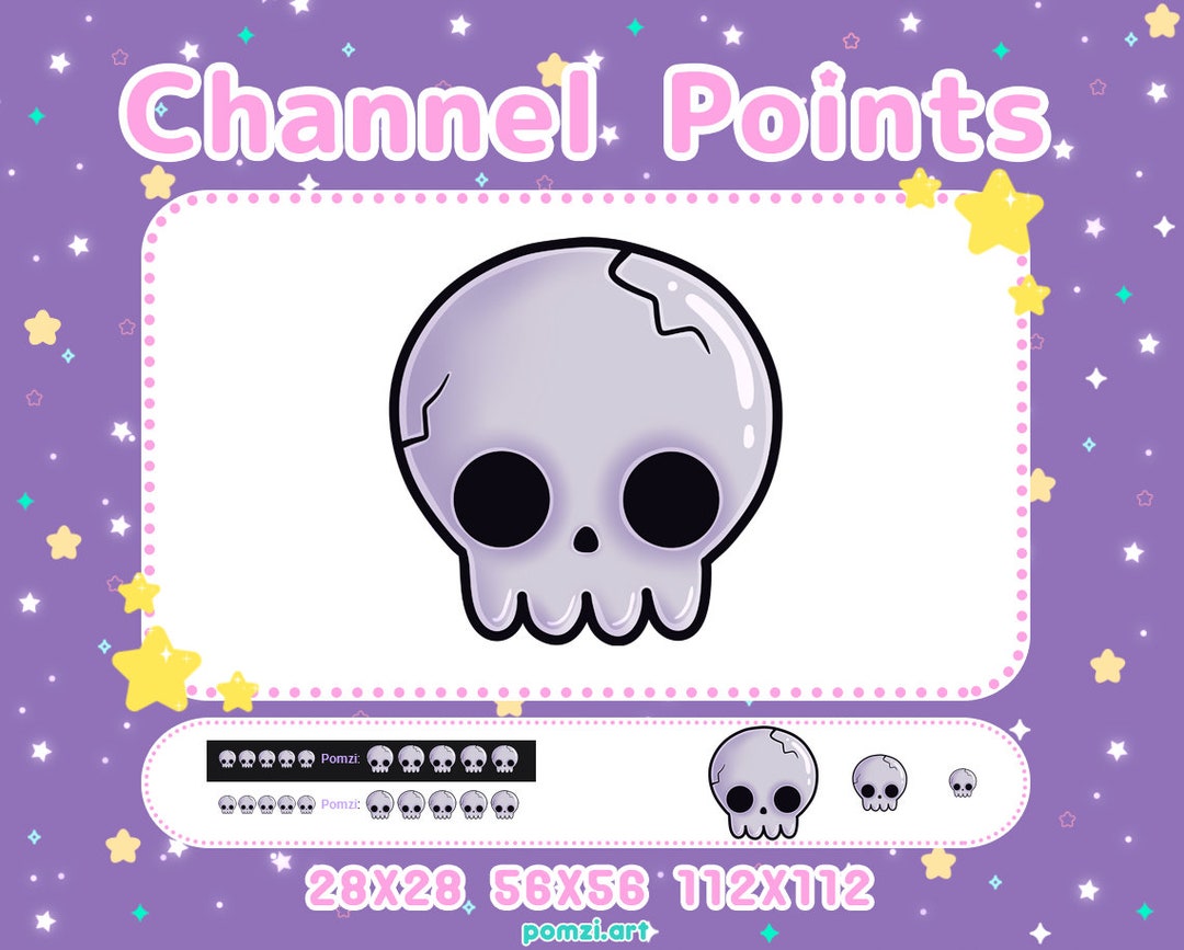 Cute Skull Channel Points || Twitch, Discord, Youtube, Streamer Icons ...