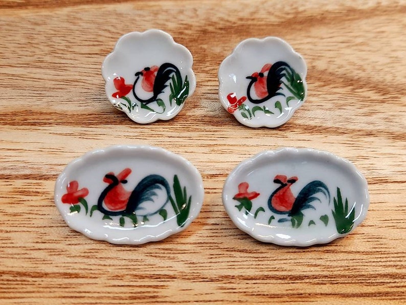 Dolls & Miniatures Art & Collectibles Porcelain Miniature Plates ...