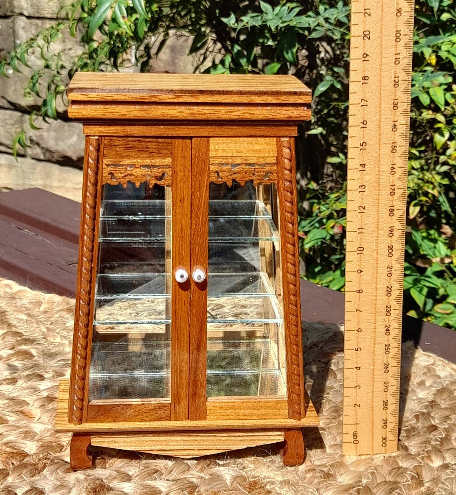 Miniature Teak Cabinet Mini Wooden Curio Cabinet Handmade Etsy Miniature Teak Cabinet Mini Wooden Curio Cabinet Handmade Etsy