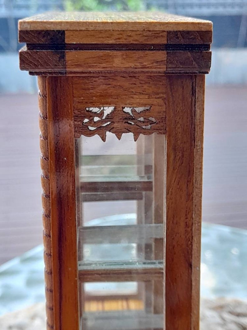 Wooden Miniature Showcase Miniature Cabinet 3 Doors | Etsy