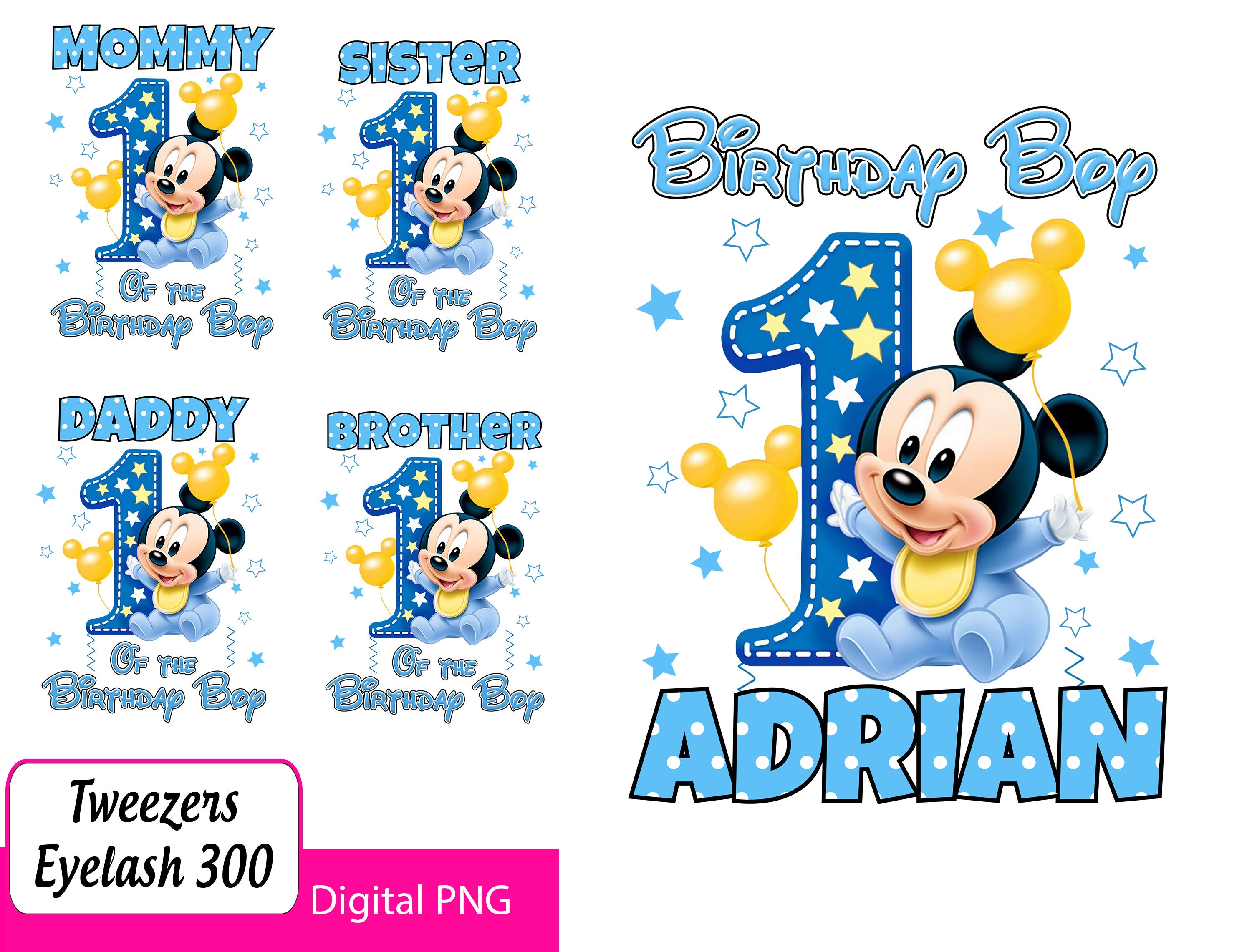 Baby Mickey 1st Birthday Clipart