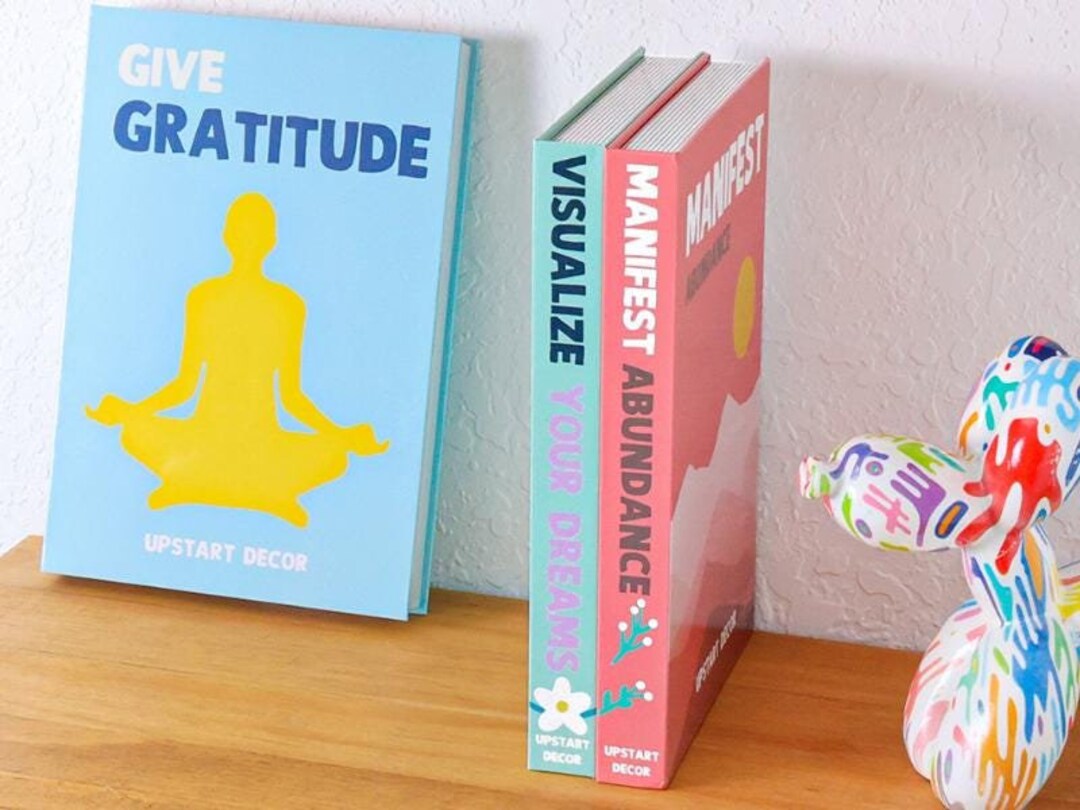 Preppy Room Decor Set of 3 Decorative Books Fake Books for Decoration ...