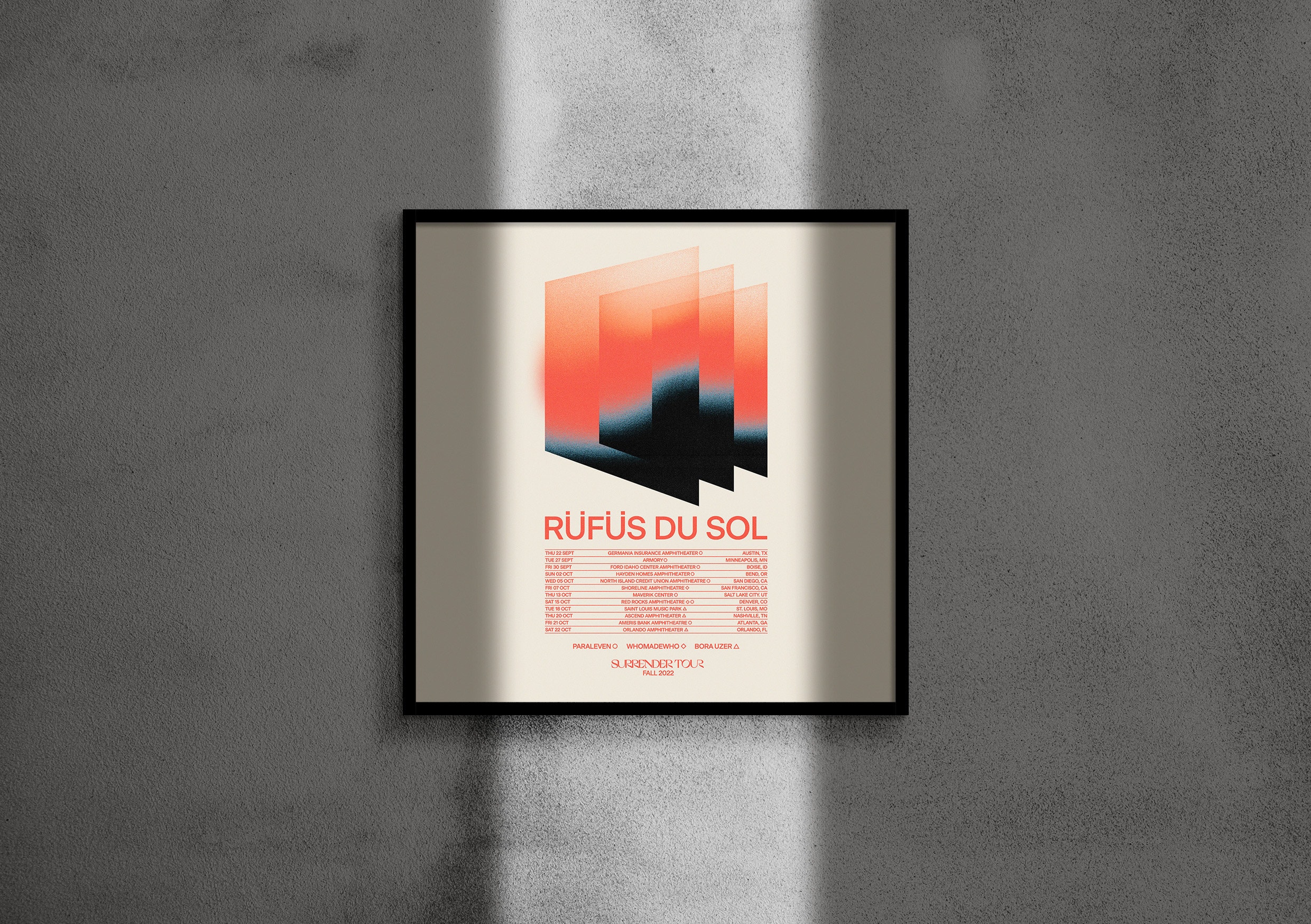 Rüfüs Du Sol Fall 2022 Tour Poster, Rufus Du Sol Art, Dance Music ...