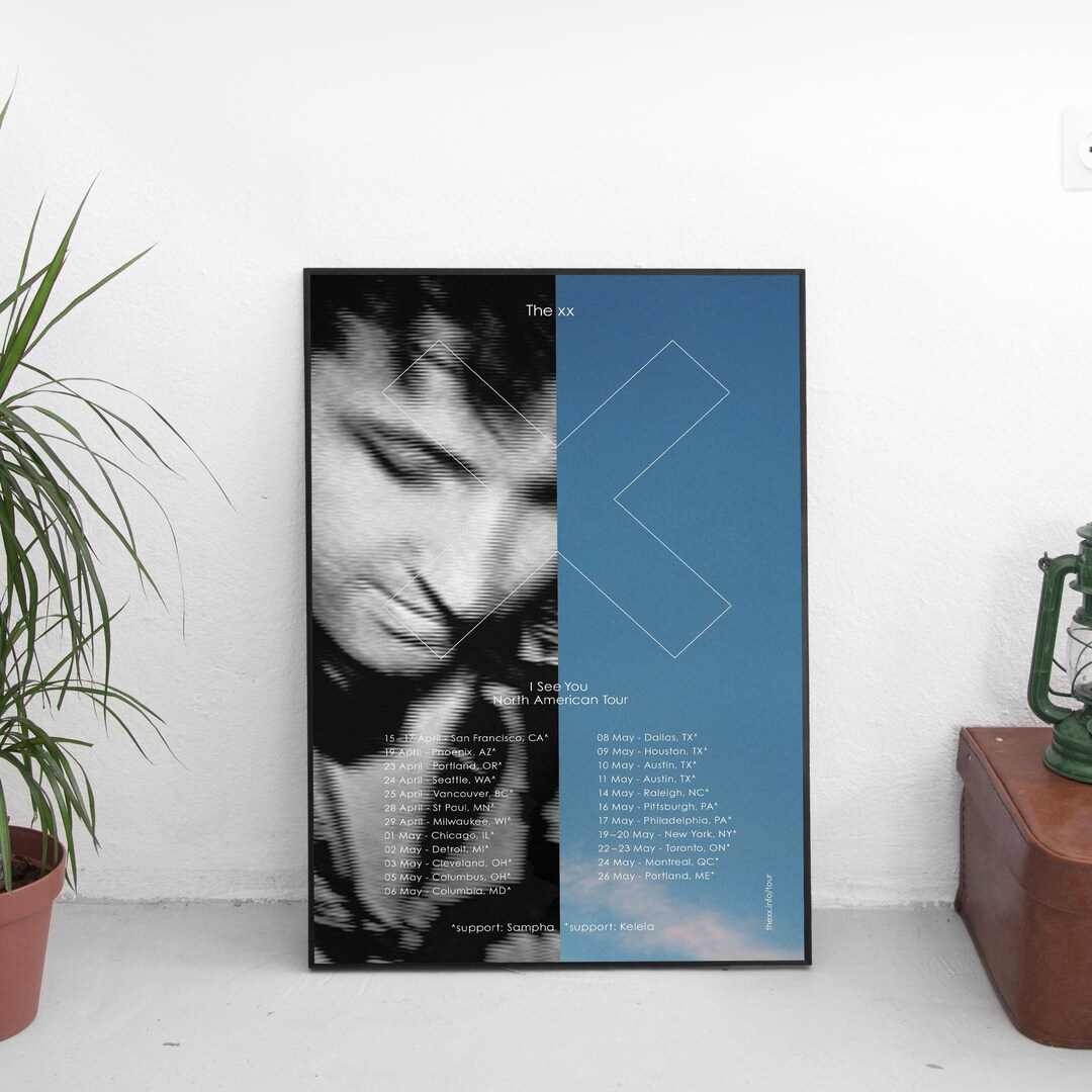 The Xx Poster - I See You Tour Poster, Indie Rock Posters, EDM Lover ...