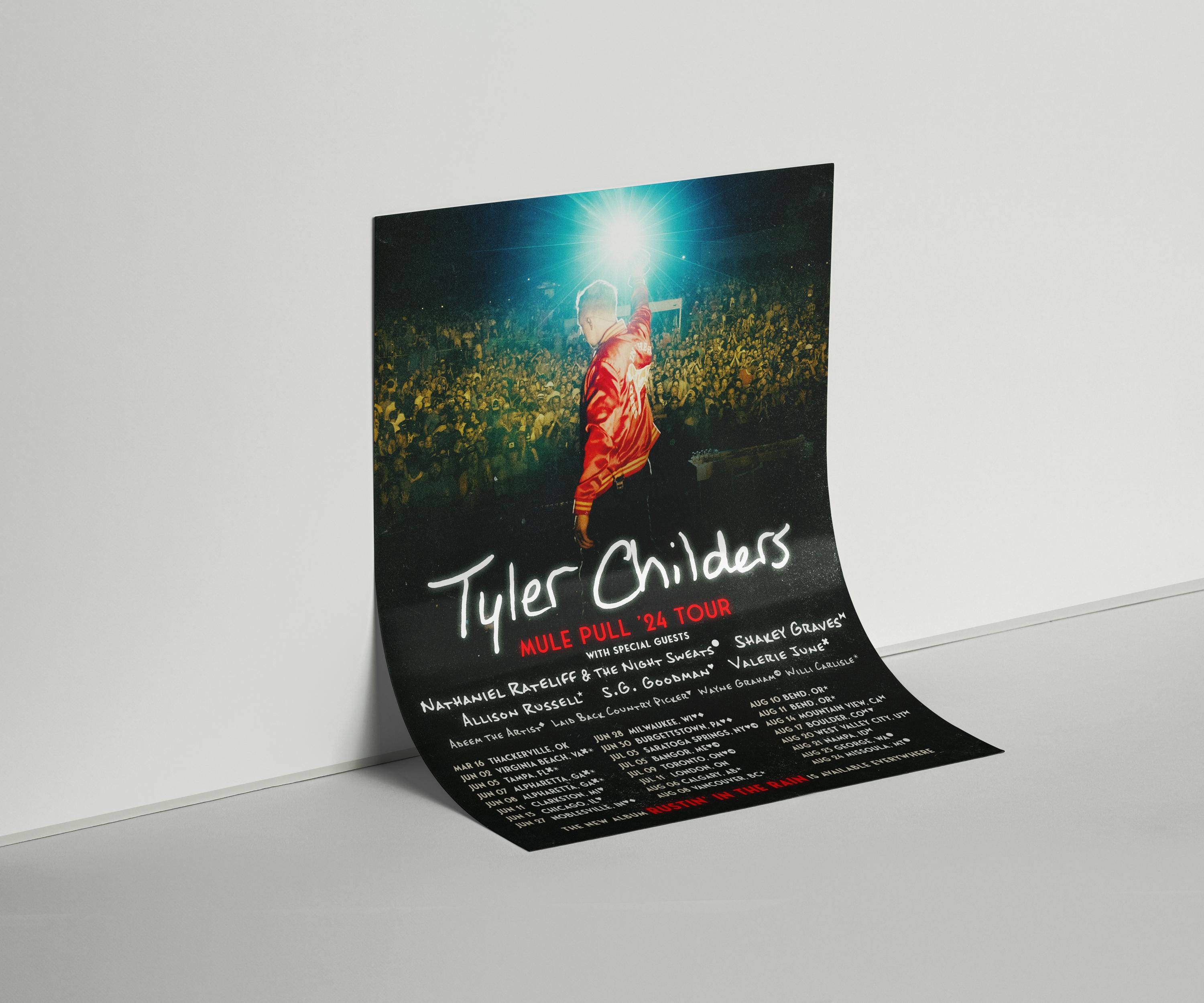 Tyler Childers Poster - Mule Pull 2024 Tour Print, Music Wall Art, Tour ...