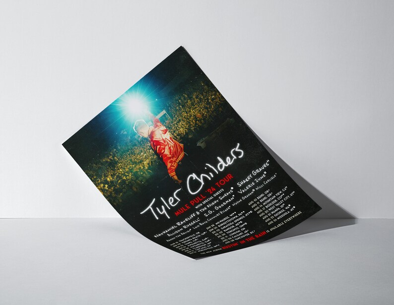 Tyler Childers Poster - Mule Pull 2024 Tour Print, Music Wall Art, Tour ...