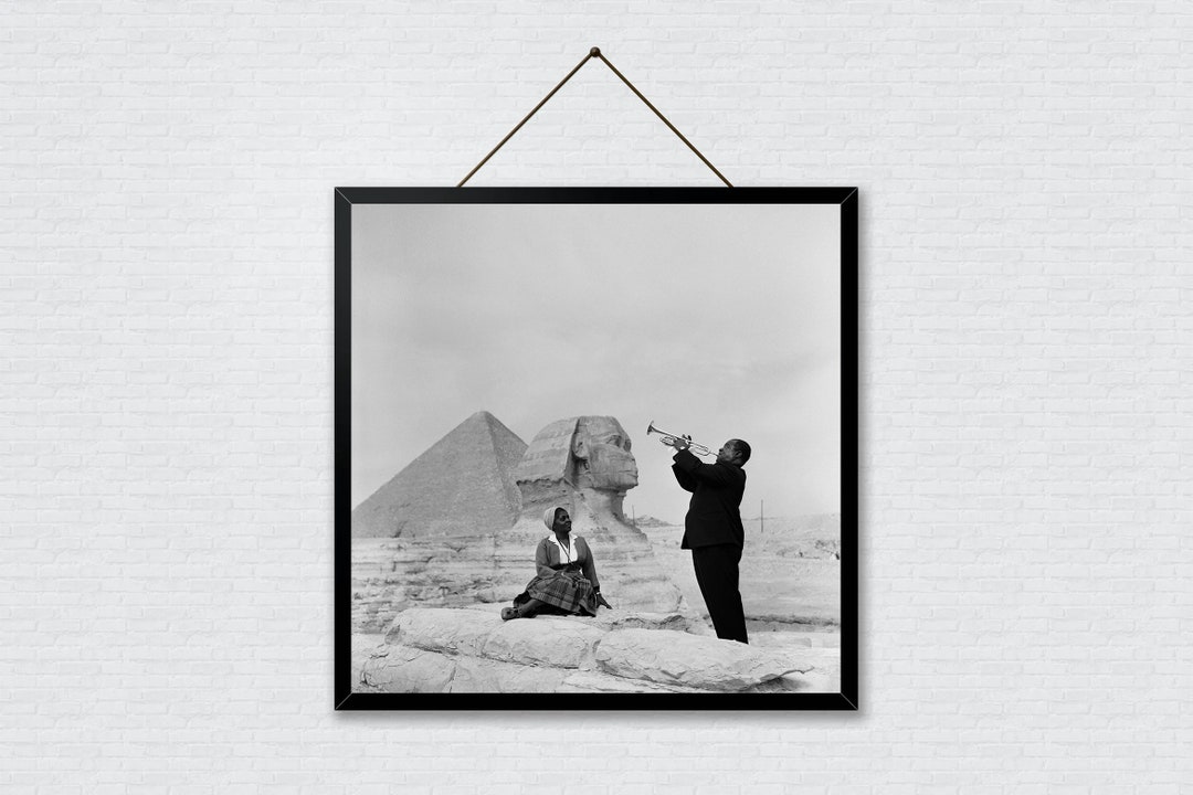 Louis Armstrong Plays Trumpet at the Egyptian Pyramids, Louis Armstrong ...