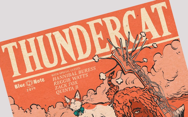 Thundercat Tour Poster, Thundercat Print, Music Poster, for Music Lover ...