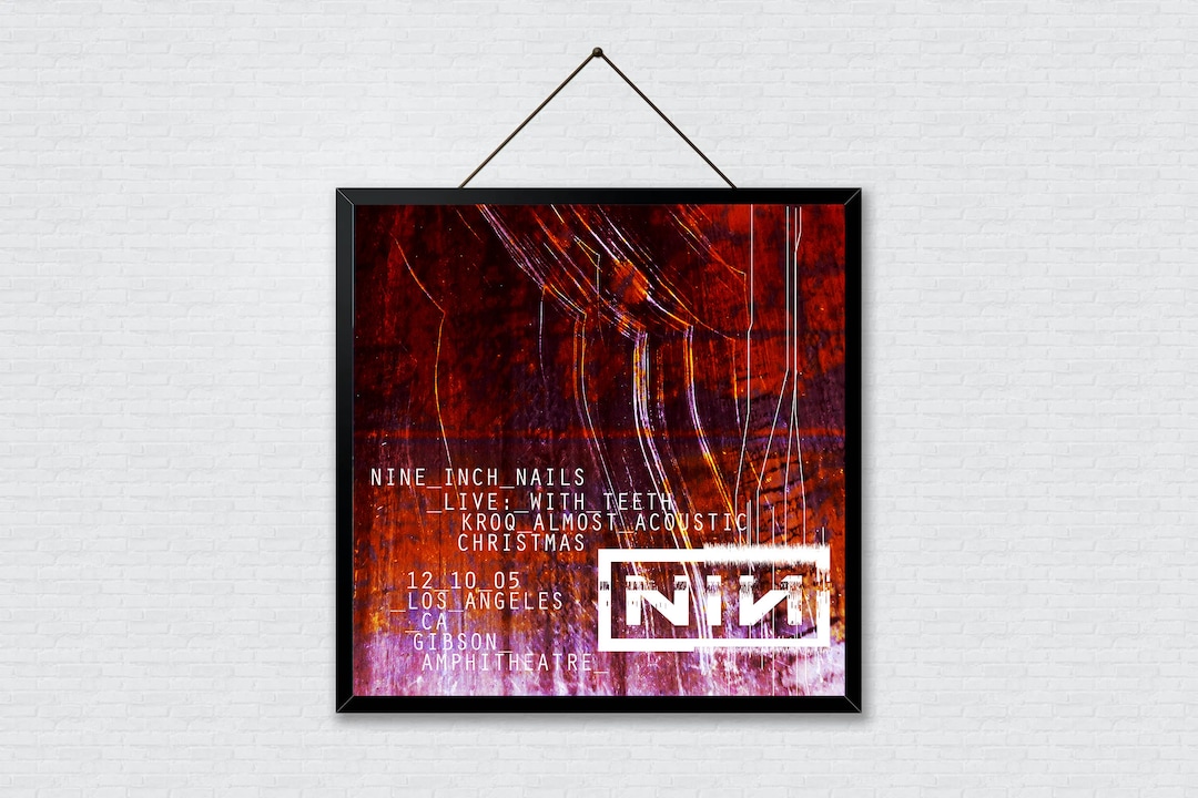 NIN Poster, Nine Inch Nails Poster, NIN Concert Print, Rock Poster ...