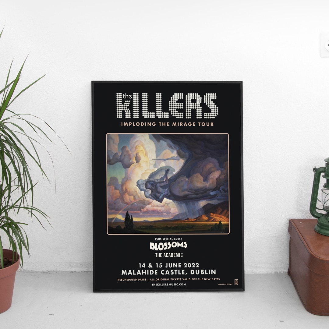 The Killers Concert Poster Dublin, the Killers Imploding the Mirage Poster, Rock Posters, Rock ...