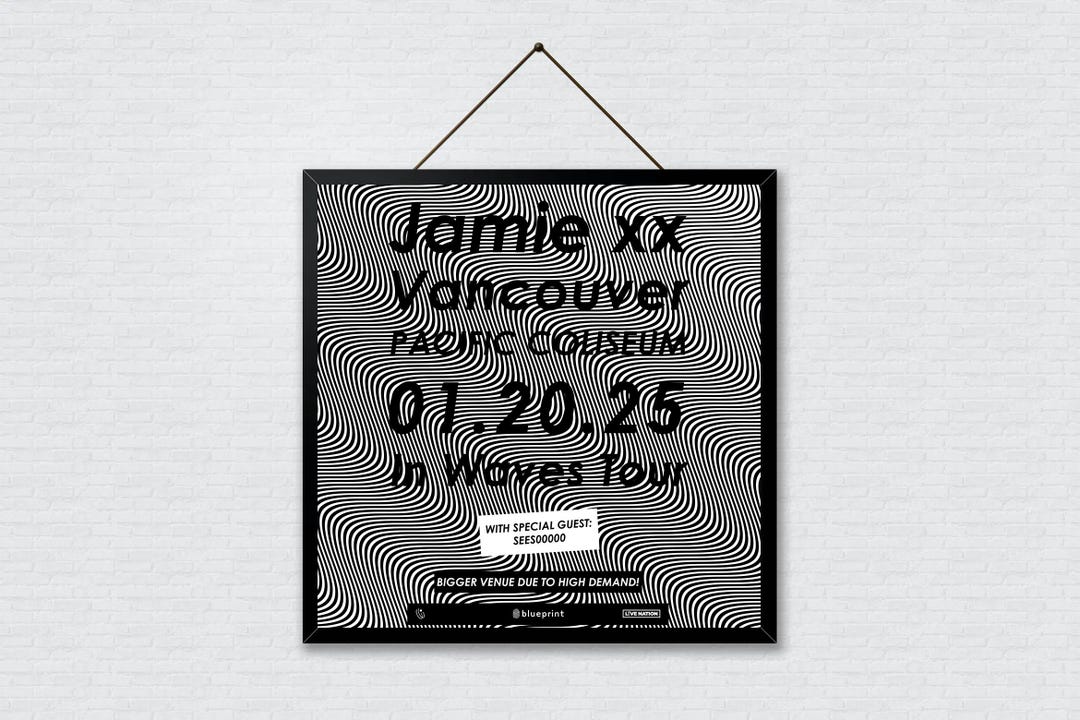 Jamie Xx Poster - in Waves Tour Print, EDM Posters, Dance Music Wall ...
