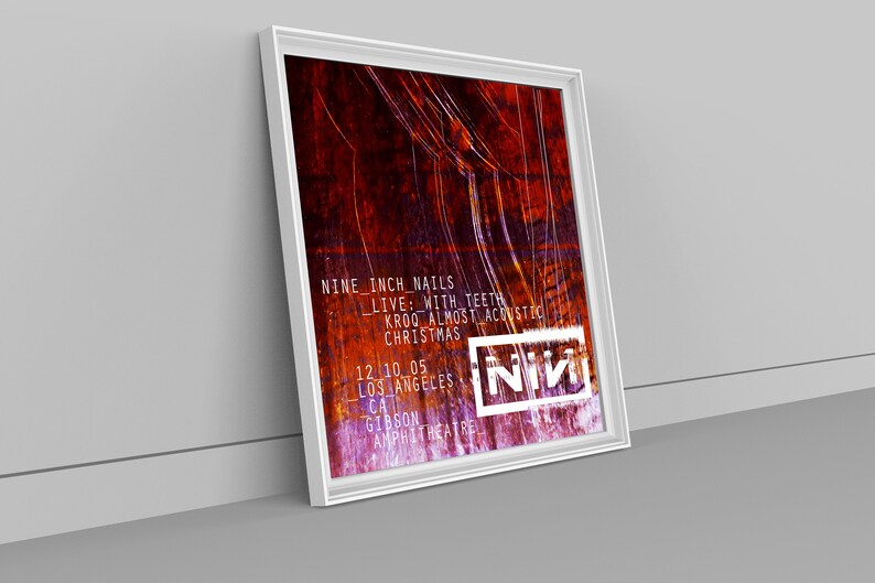 NIN Poster, Nine Inch Nails Poster, NIN Concert Print, Rock Poster ...