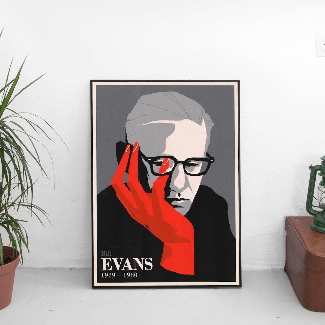 Bill Evans Poster, Bill Evans Art Print, Jazz Poster, Jazz Print, Jazz ...