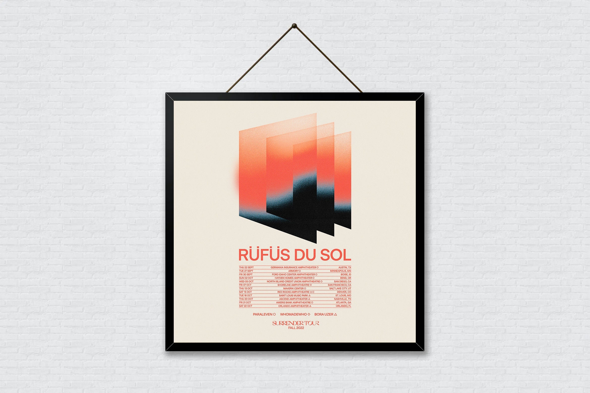 Rüfüs Du Sol Fall 2022 Tour Poster, Rufus Du Sol Art, Dance Music ...