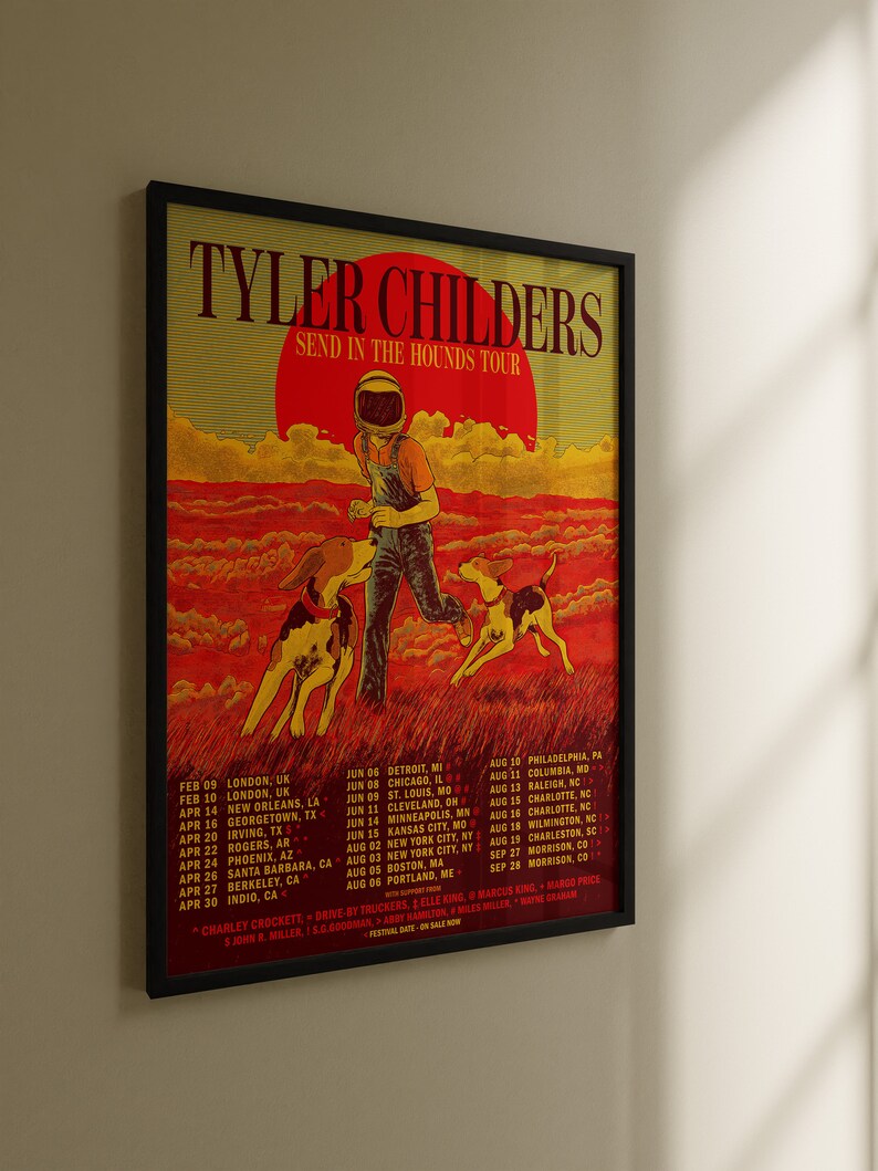 Tyler Childers 'send in the Hounds' Tour Poster: Music Wall Art - Etsy
