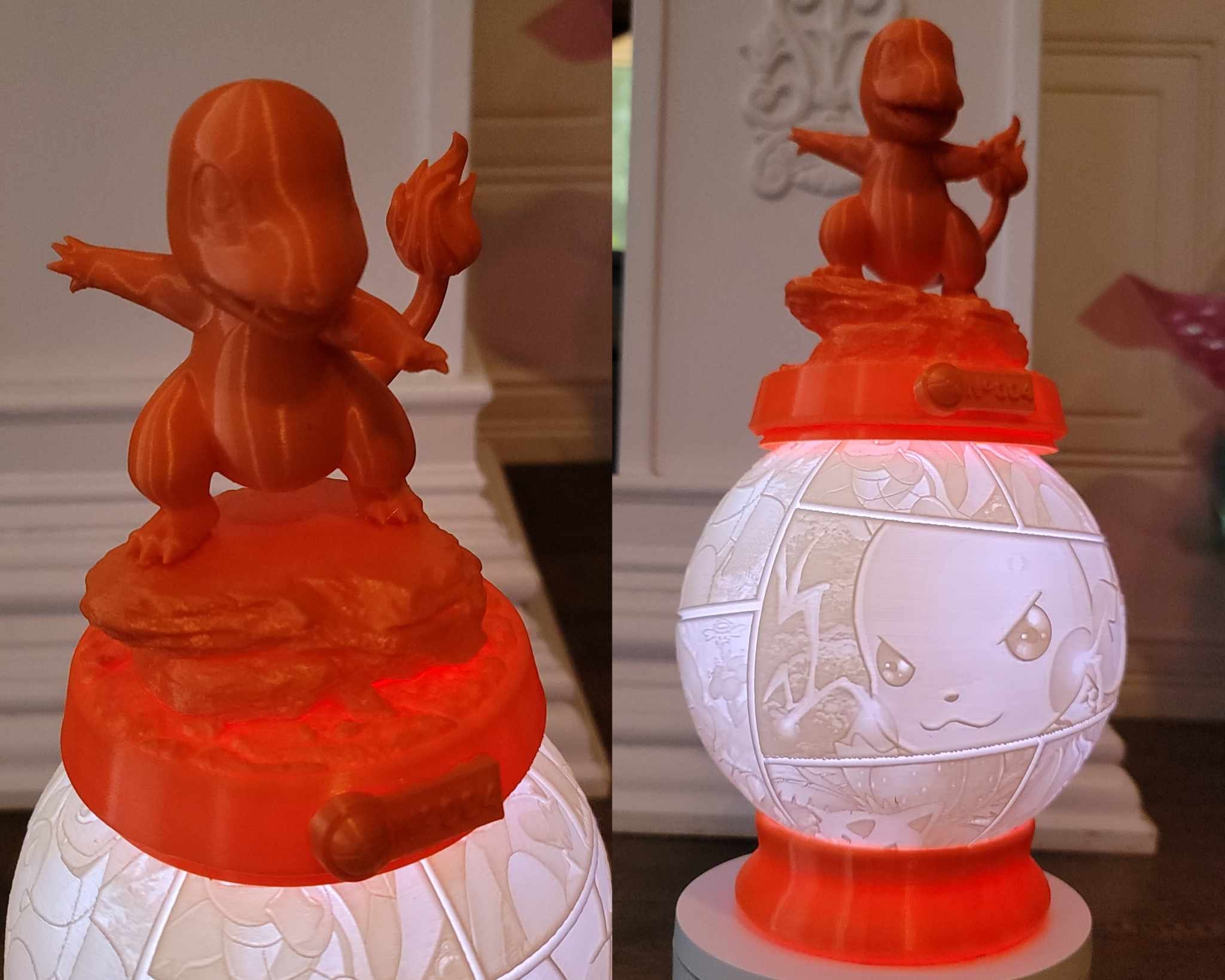 Pokemon Gen 1 Spherical Lamp , Bulbasaur, Pikachu, Charmander, Squirtle ...