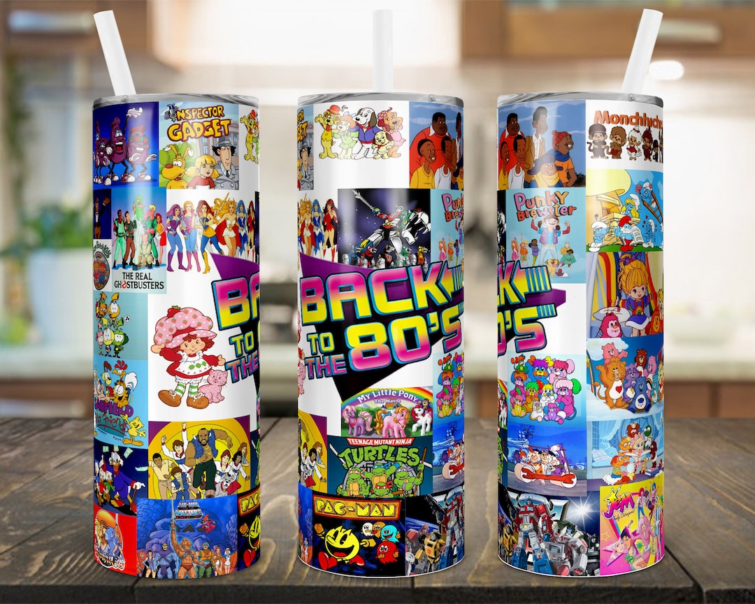 20 Oz. Tumbler 80's Cartoons THEME Coffee Mug Cup - Etsy