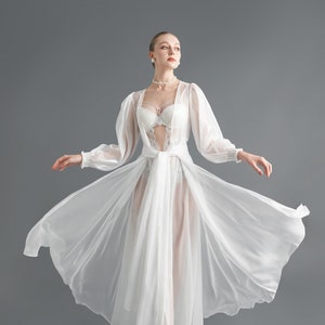 Wedding Robe / Glossy Shine Bridal Robe / Sheer Wedding Robe / - Etsy