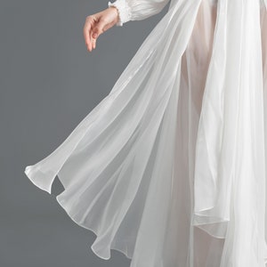 Wedding Robe / Glossy Shine Bridal Robe / Sheer Wedding Robe / Long ...
