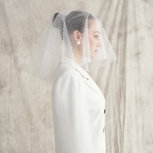 Short Wedding Veil / Drop Veil / Custom Veil / White Veil / Bridal Veil ...